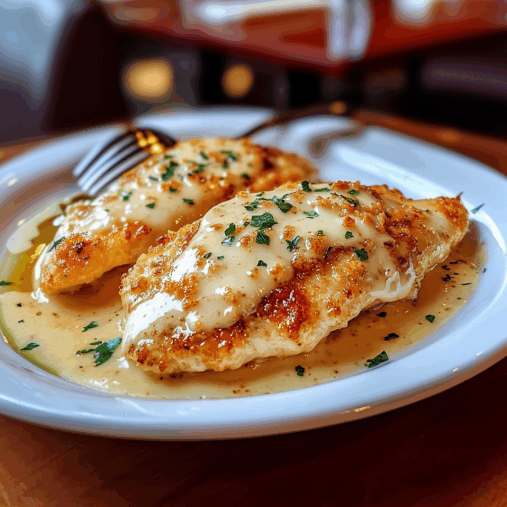 Make Longhorn Steakhouse Parmesan Chicken at Home - flavorfitkitchen.com