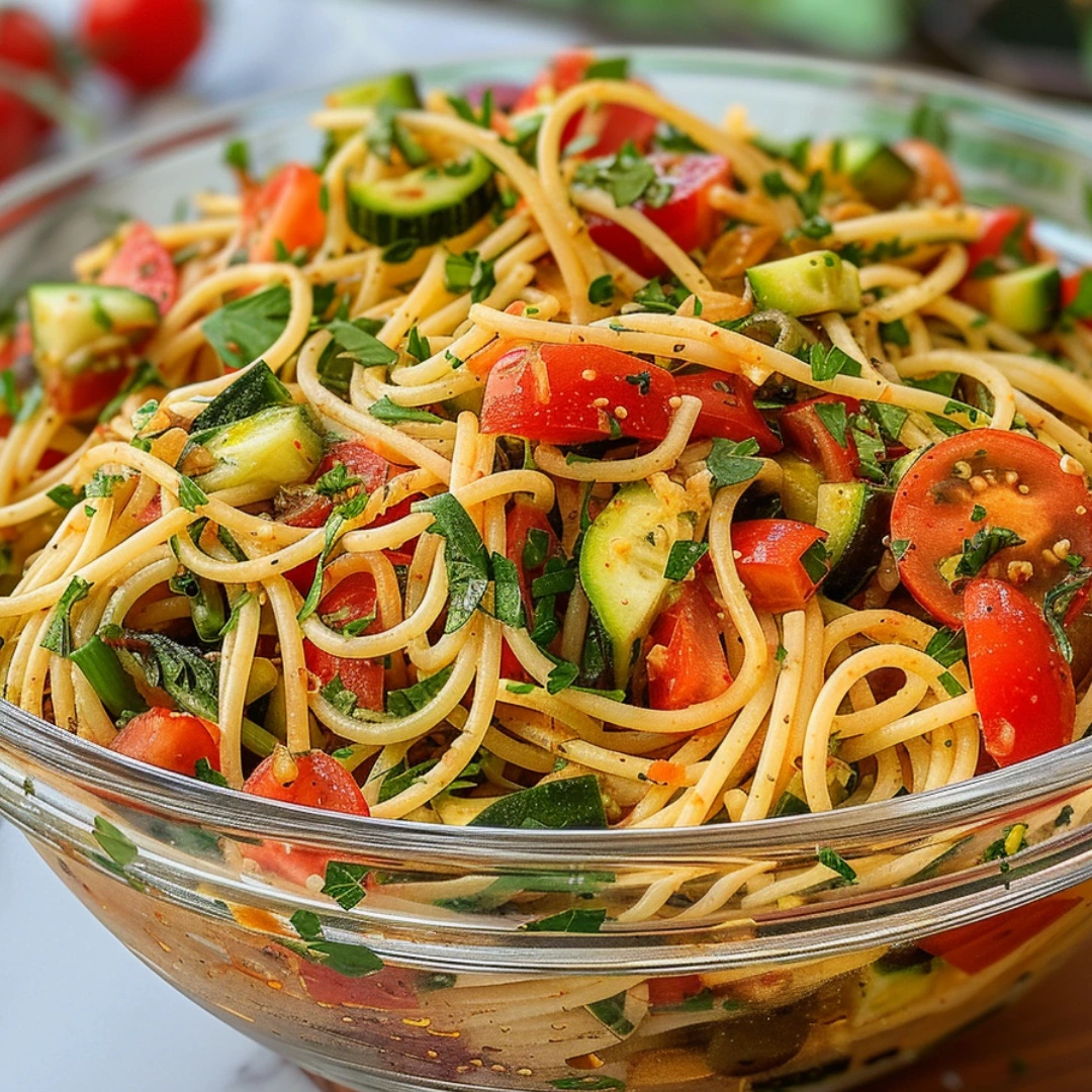 Spaghetti Pasta Salad You’ll Crave All Summer - flavorfitkitchen.com